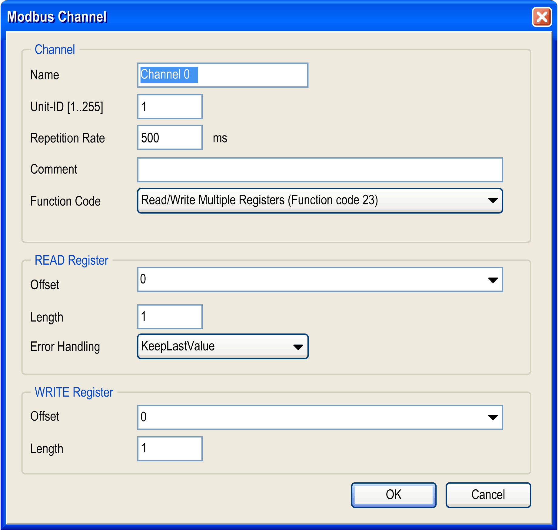 Configuring a Generic Device on the Modbus TCP IOScanner